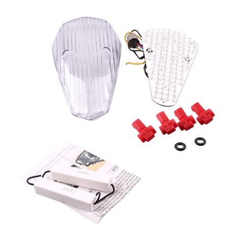 E 마크 통합 Led 오토바이 리어 테일 브레이크 라이트 턴 시그널 램프 깜빡이 혼다 섀도우 에어로 750 2004 2007 미등 Aliexpress