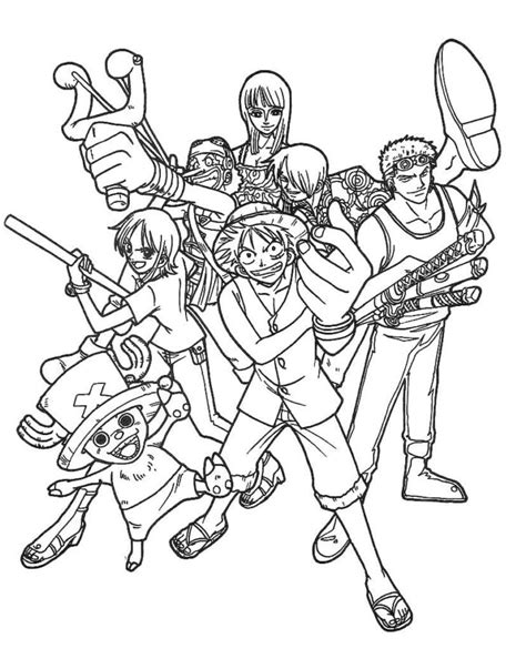 One Piece Characters Coloring Pages