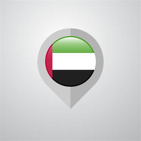 map navigation pointer with uae flag design vector 14287907 vector art