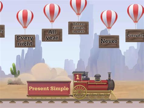 Present Simple Vs Present Progressive Time Expressions Balloon Pop
