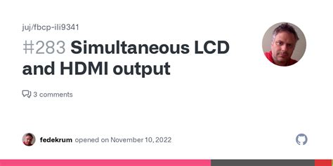 Simultaneous Lcd And Hdmi Output · Issue 283 · Jujfbcp Ili9341 · Github
