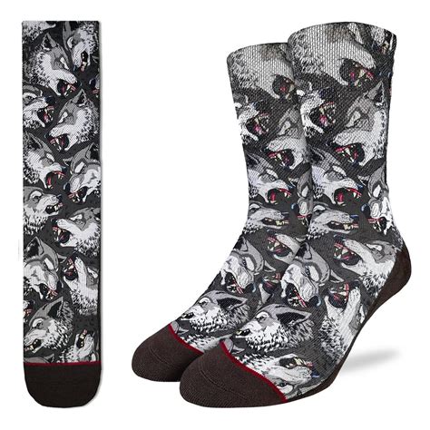 Wolf Pack Active Socks By Good Luck Sock Large Great Sox