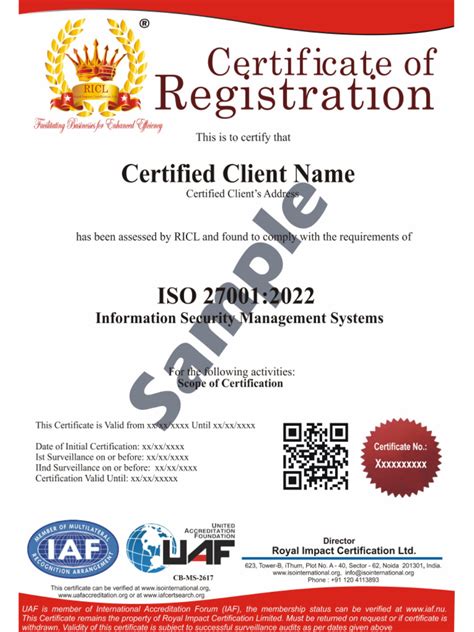 Uaf Iaf 27001 Sample Pdf