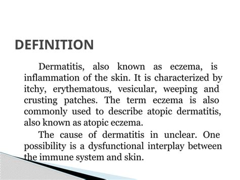 Dermatitis Power Point Presentation Pptx Free Download