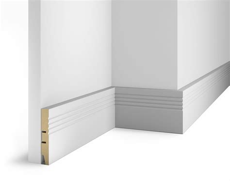Плинтус Cosca Decor / Коска Декор AP08 под покраску, МДФ, белый, 100x16 ...