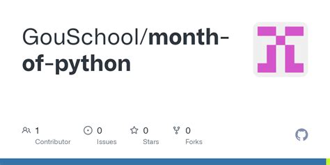 Github Gouschool Month Of Python
