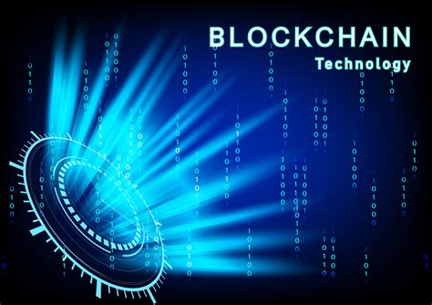 Abstract Background Hitech Technology Blockchain Information Data Storage Vector Illustration