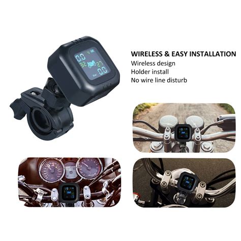 Tire Pressure Motorcycle Monitoring System With 2 Grandado