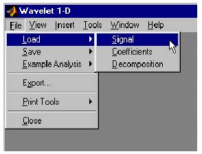 One Dimensional Analysis Using The Graphical Interface Using Wavelets Wavelet Toolbox