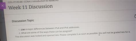 solved 1 list 4 major differences between ipv4 and ipv6