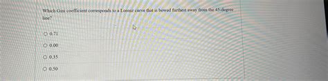 solved which gini coefficient corresponds to a lorenz curve