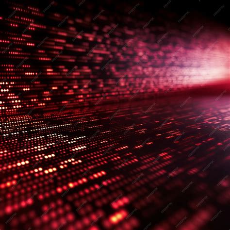Maroon Binary Code On Dark Creating An Atmosphere Of Data Technology And Cyber Security Focus On