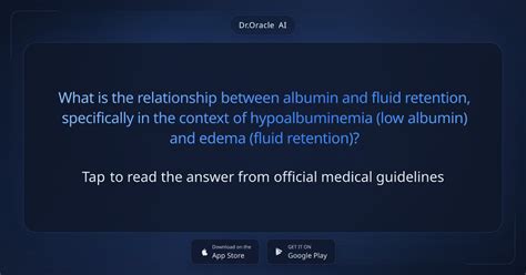 What Is The Relationship Between Albumin And Fluid Retention