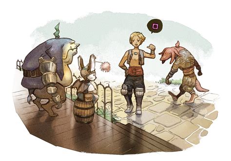 Final Fantasy Fanz Bangaa Moogle Vaan Seeq Artwork By Kaz