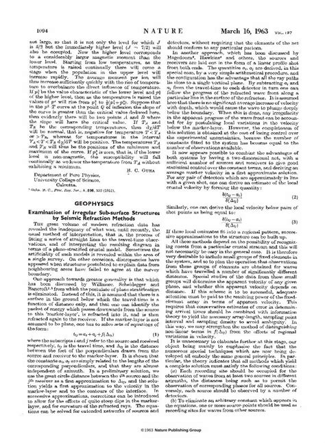 Pdf Examination Of Irregular Sub Surface Structures By Seismic