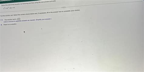 Solved Solve The Polynomial Equation By Factoring And Then