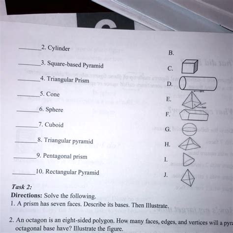 Solved Please Help Me With Numbers 1 To 10 2 Cylinder Square Based