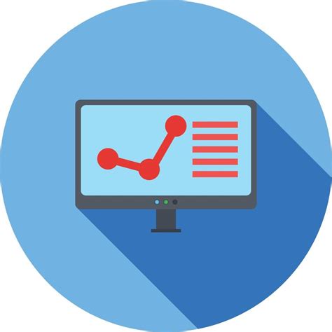 Computer Analytics Flat Long Shadow Icon 11266625 Vector Art At Vecteezy
