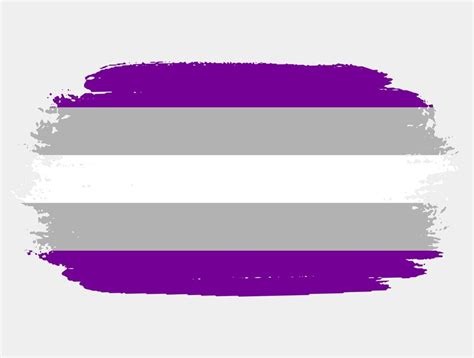 Premium Vector Grey Asexuality Flag Painted With Brush On White