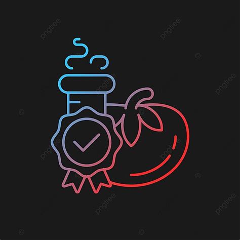 Vector Icon Of Food Quality Testing Gradient For Dark Theme Vector Symbol Safety Illustration