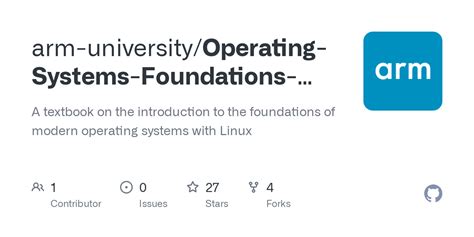 Github Arm Universityoperating Systems Foundations With Linux On The