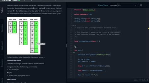 Hackerrank Strange Counter Youtube