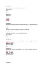 Linux Ch Exam Docx Question A Successful Command Will Print Output To STDOUT True Or