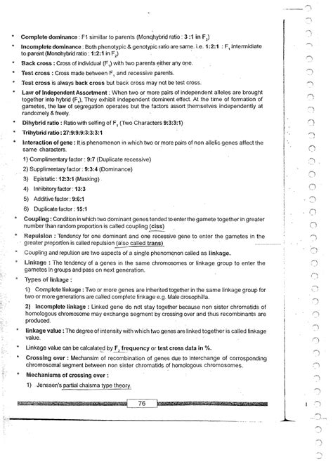 Principles Of Genetics Short Notes