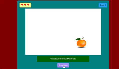 Fruits Catcher Game Using Html And Css In Jquery With Source Code