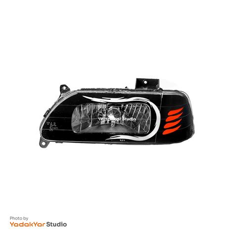چراغ اسپرت جلو پراید 131 طرح آتشی سفید ایران یدک یار
