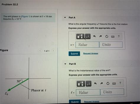 Solved Problem 32 2 The Emf Phasor In Figure 1 Is Shown At