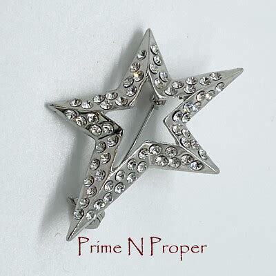 Rarevintage Thierry Mugler Angel Early 2000s Star Rhinestone Brooch