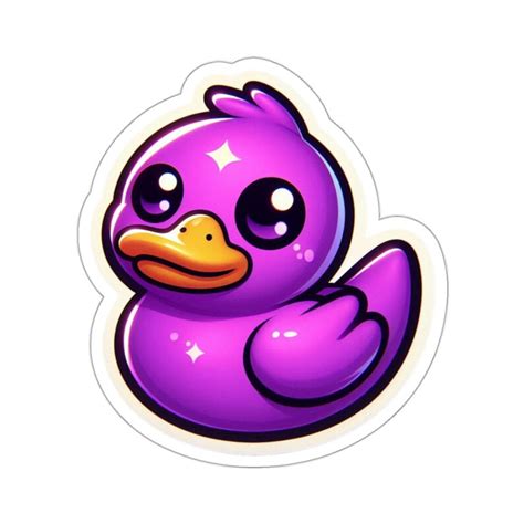 Purple Duck Sticker Etsy