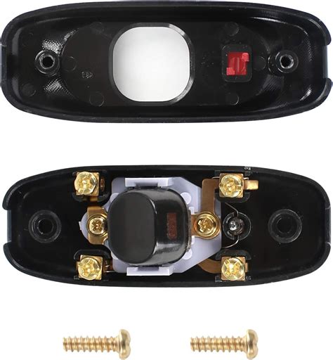 6 Pieces Inline Light Switch 250V 10A Inline Cord Switch Rocker Feed Through Switch With LED