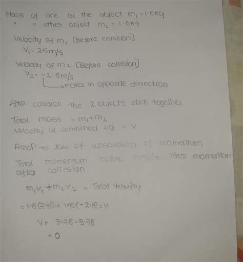 Two Obiect Each Mass Is 15kg Are Moving In The Same Straight Line But