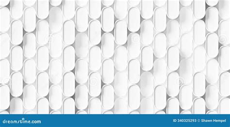 Random Offset White Vertical Ellipse Border Array Geometry Shapes