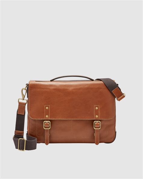 Fossil Defender Cognac Messenger Bag Airrobe