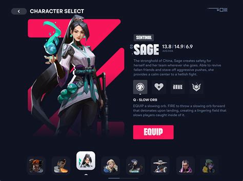 Valorant Character Select Ui By Quimexus On Dribbble