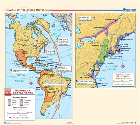 Early American Settlements Map Latitude And Longitude