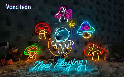Mushroom Neon Sign Mushroom Neon Light For Gaming Decor Usb Powered