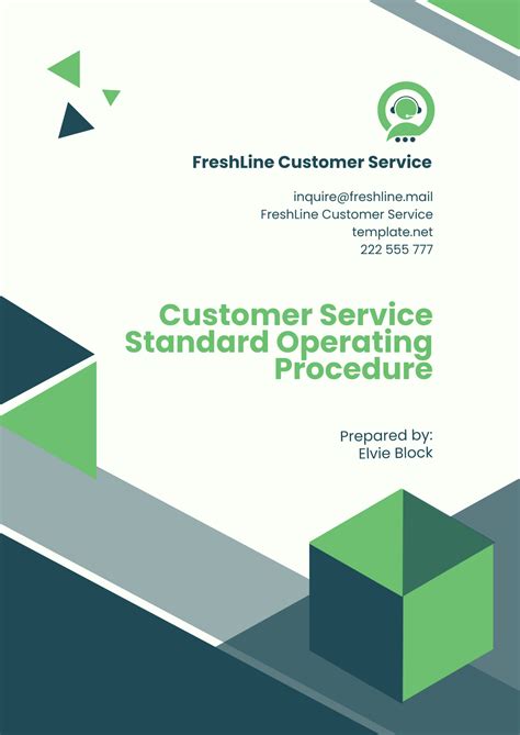 Free Customer Service Standard Operating Procedure Template To Edit Online