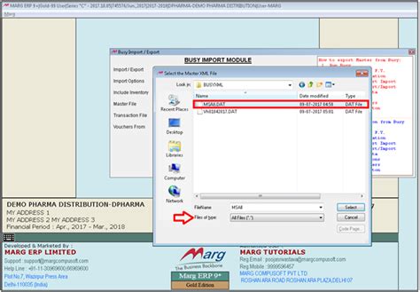 How To Import Busy Data In Marg Software