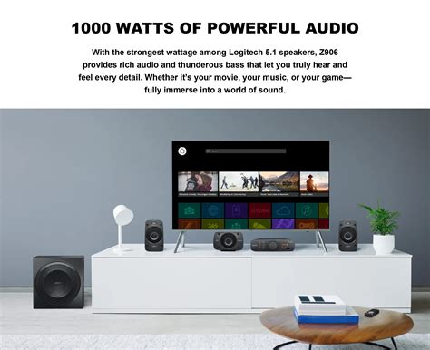 [new Arrival] Logitech Z906 Speaker System With 1000w 5 1 Surround Thx And Multiple Audio Inputs