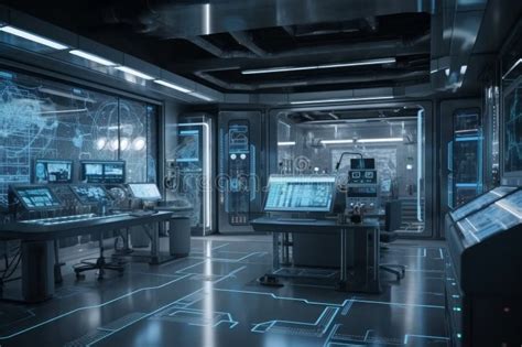 Cloud Connected Lab Futuristic Sensors And Hyper Detailed Technology