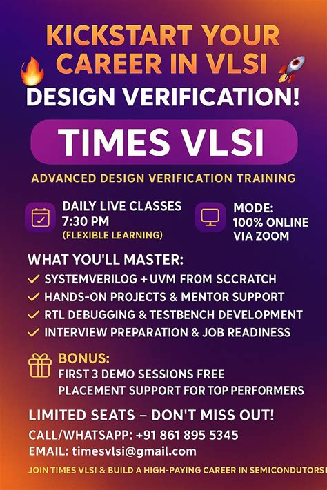Vlsi Vlsicareer Vlsitraining Vlsicourse Vlsijobs Vlsilearning