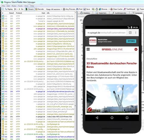how to record native mobile application with fiddler and convert to
