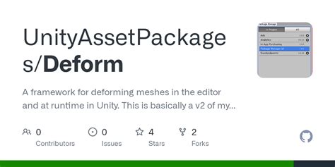 GitHub UnityAssetPackages Deform A Framework For Deforming Meshes In The Editor And At