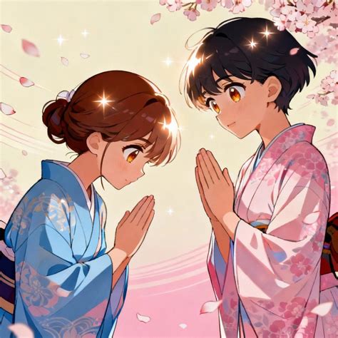 Free Cultural Respect Greeting Image Anime Manga Illustration