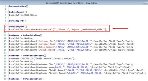 Microsoft Dynamics NAV Save Export To Excel
