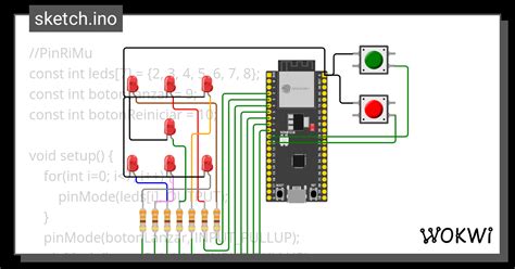 Punto 5 Laboratorio Wokwi ESP32 STM32 Arduino Simulator